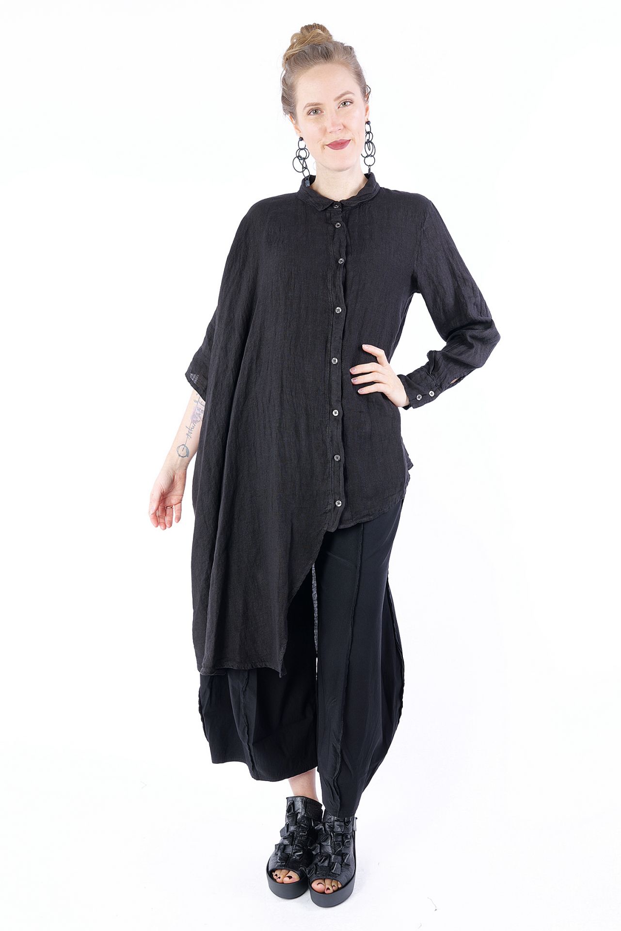 La Haine Inside Us Asymmetrical blouse - W5070 - Black I SELECT