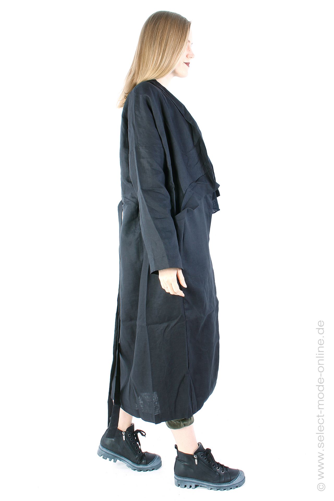 studio b3 - linen coat - Black - SUMMO