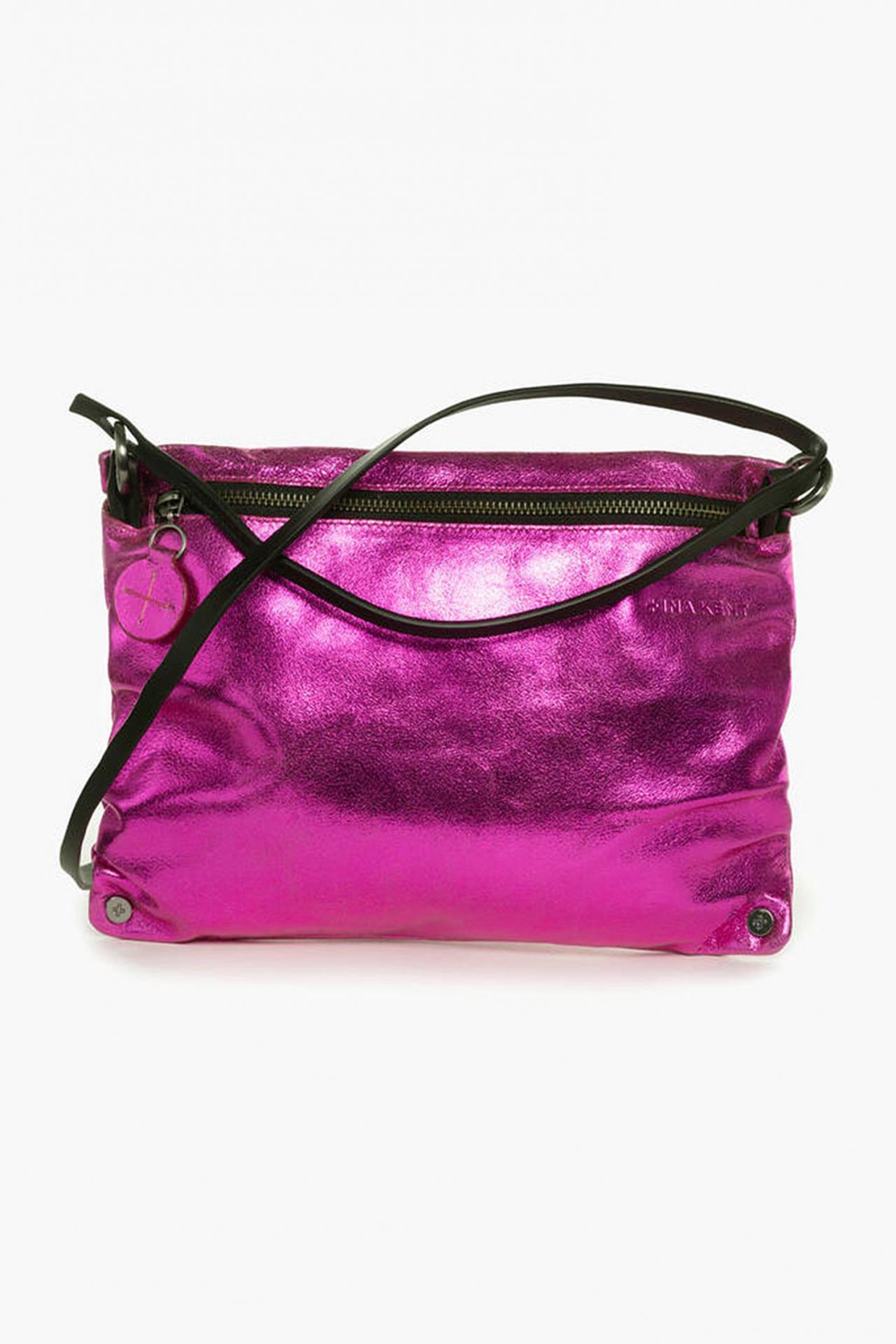 Ina Kent Leather Bag - Crackled Neon Pink - MOONLIT ed.1 I SELECT