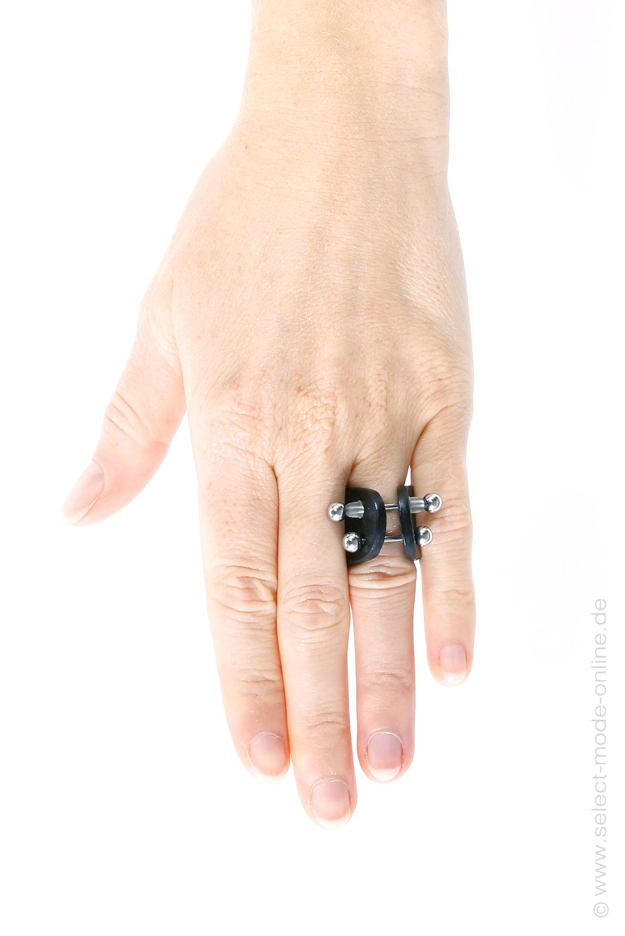 Skin Machine Leather ring - ThruSkin2 Piercing Ring - black I SELECT ...