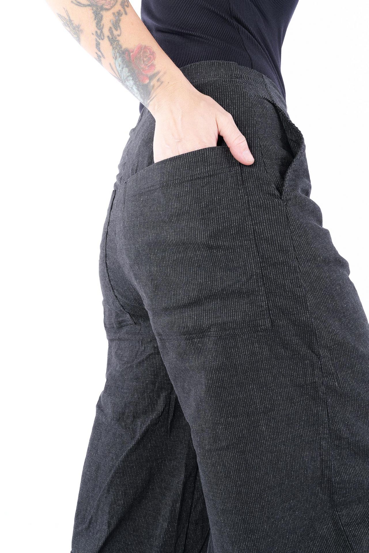 Rundholz Black Label Pinstripe pants - Black stripe - 2253410107