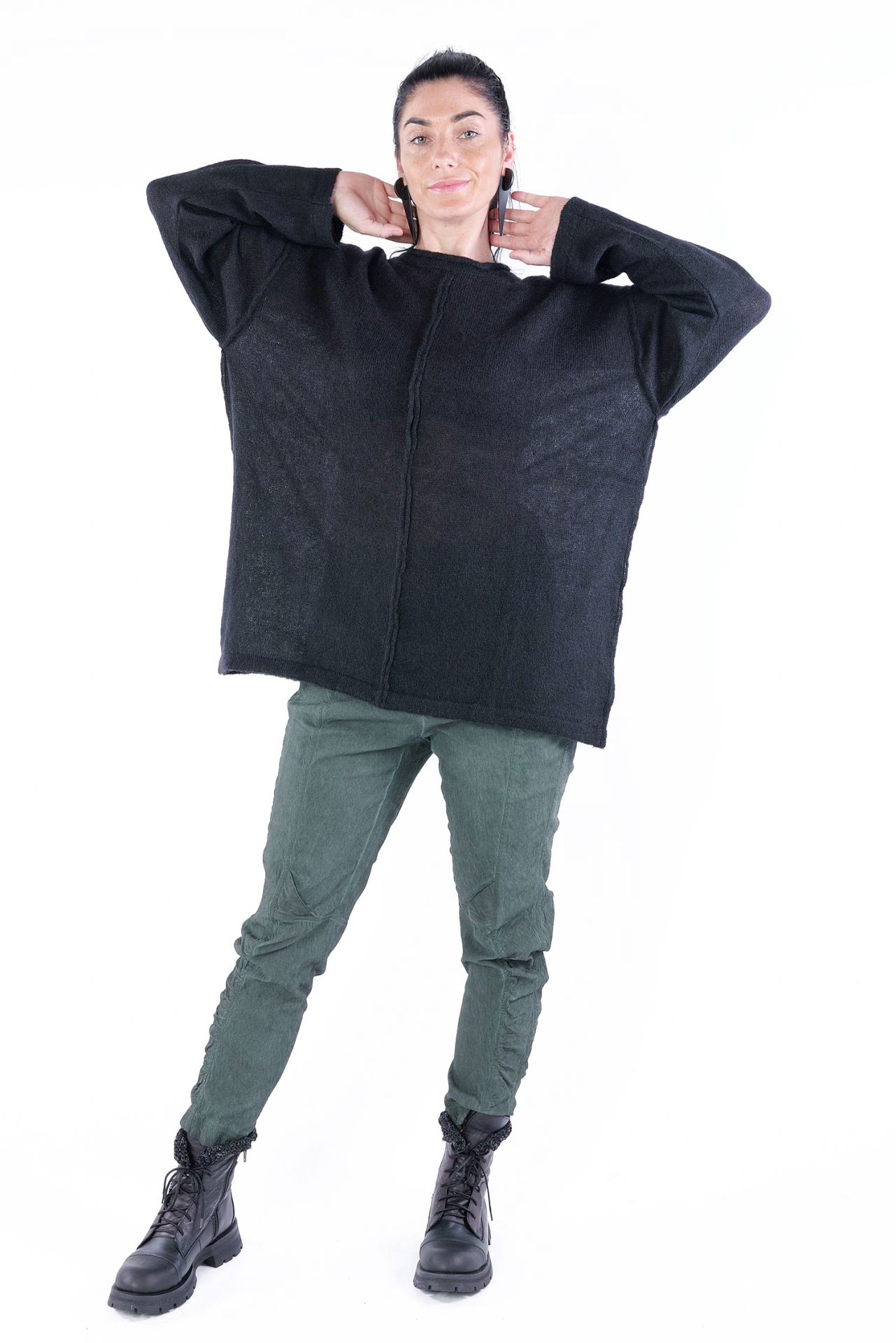 Studio b3 Fine knit tunic - black - Allana