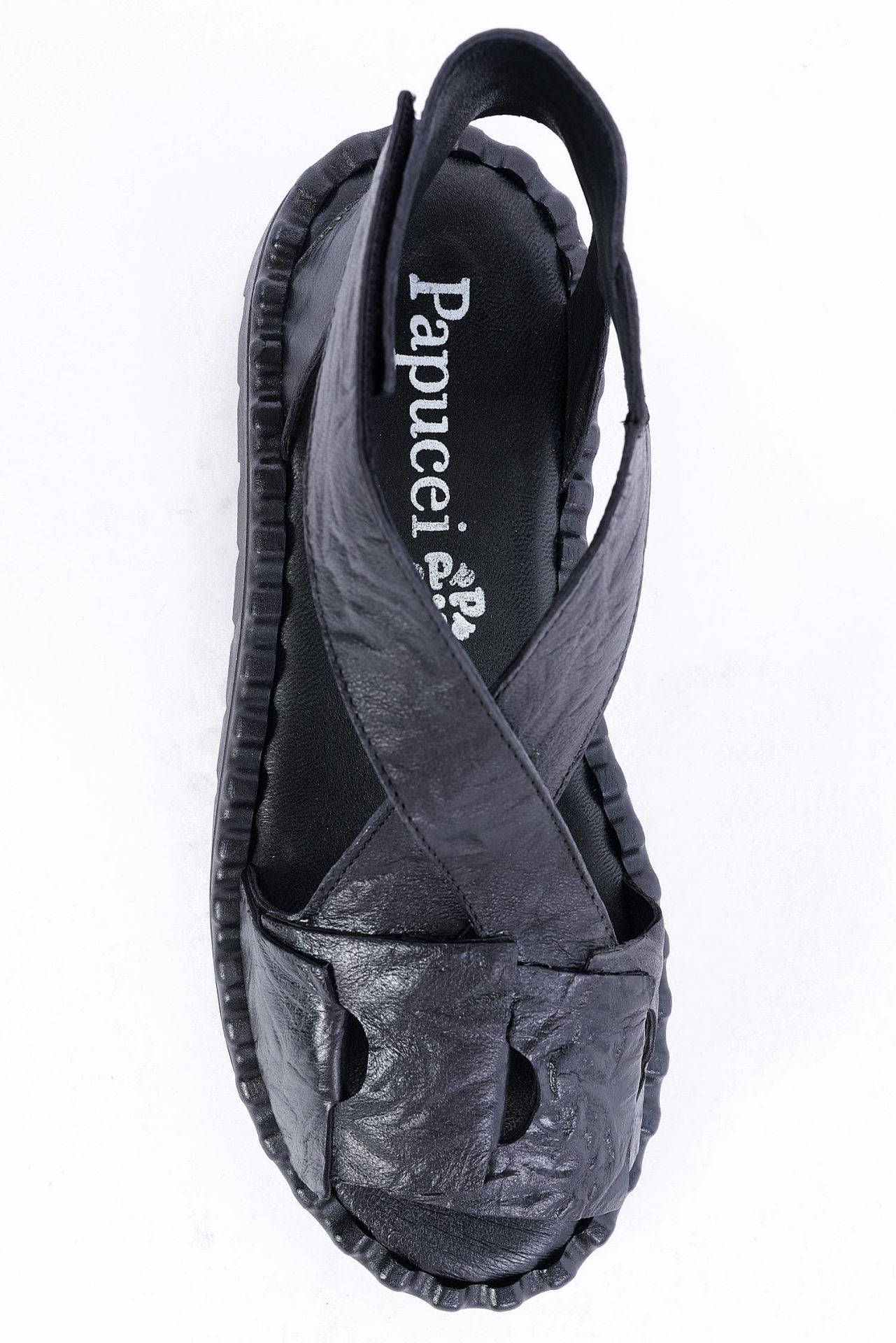 Papucei Platform sandals with velcro - Moonie - black I SELECT