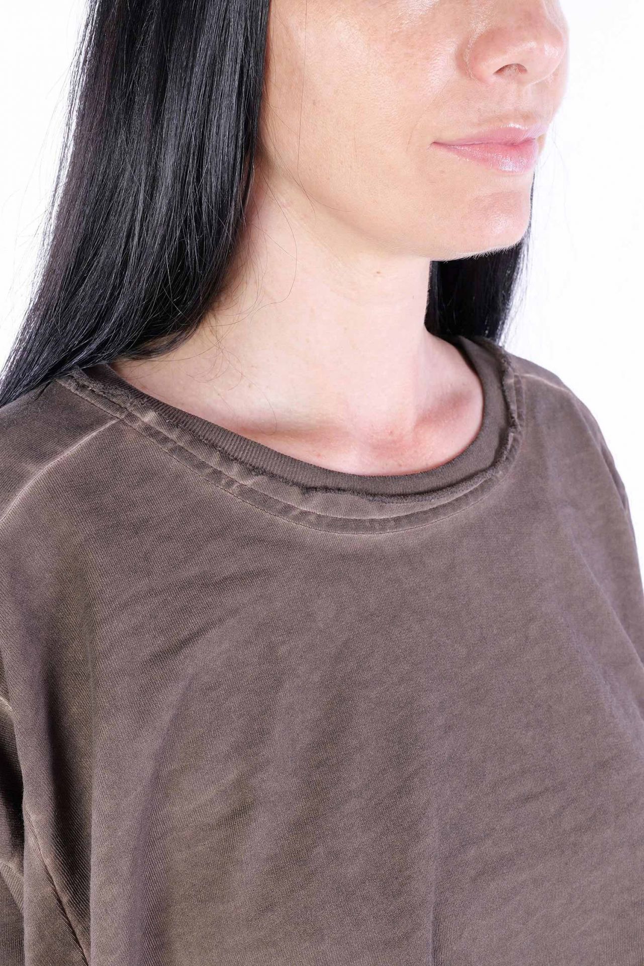 Plü Pluslavie Kurzer Sweatpullover - Chocolate - 2101