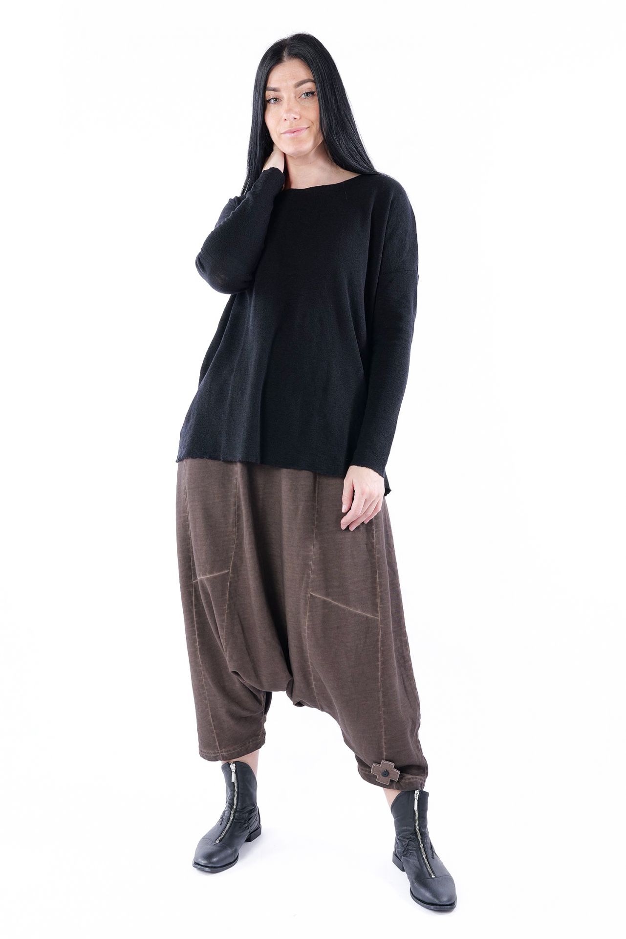 By Basics Merino pullover - Black - 4039