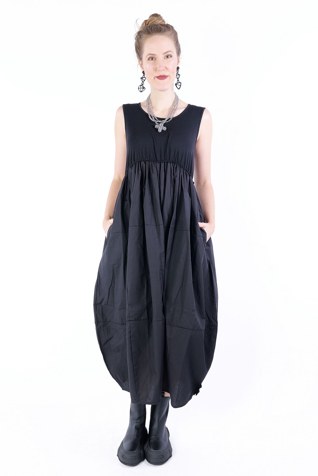 Plü Pluslavie Tulip dress - 1146 - Black I SELECT