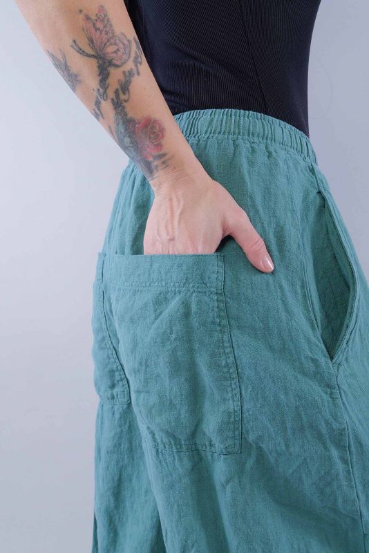 Rundholz Black Label Tulip linen pants - Grass - 1263540109