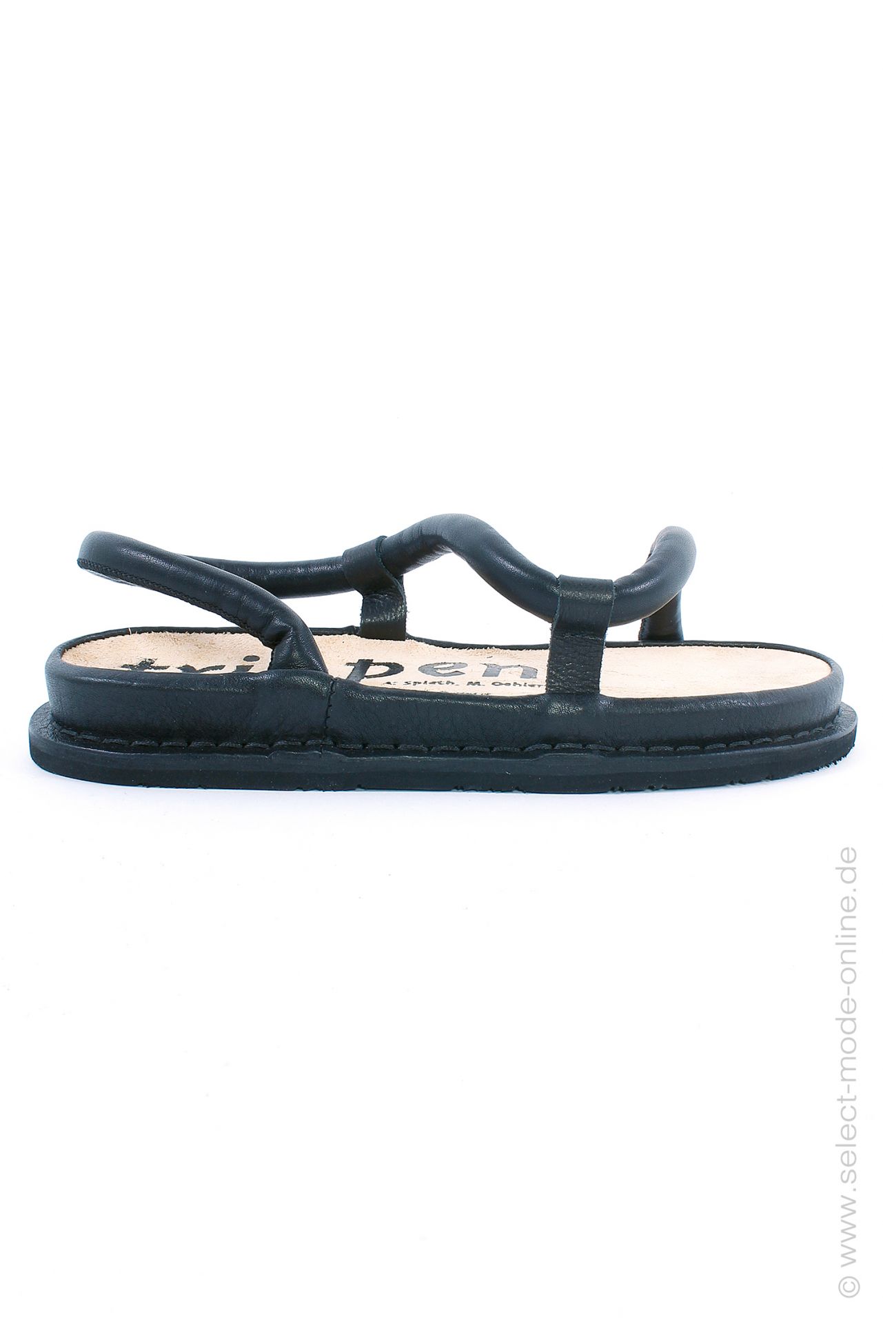 Trippen - Leather sandals - Black - Zigzag