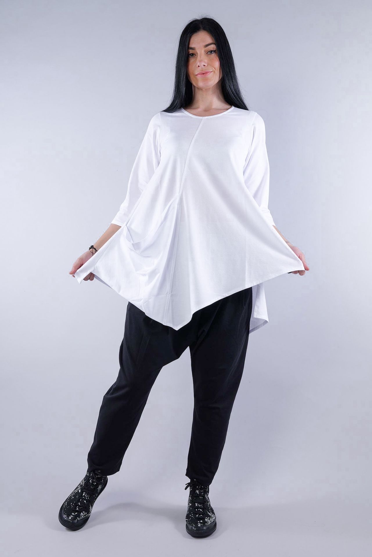 Khei A-Line Top - White - 26.1-KHJ118