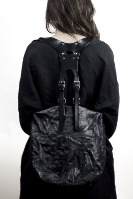 Téo+NG Leather backpack - black - Maeko