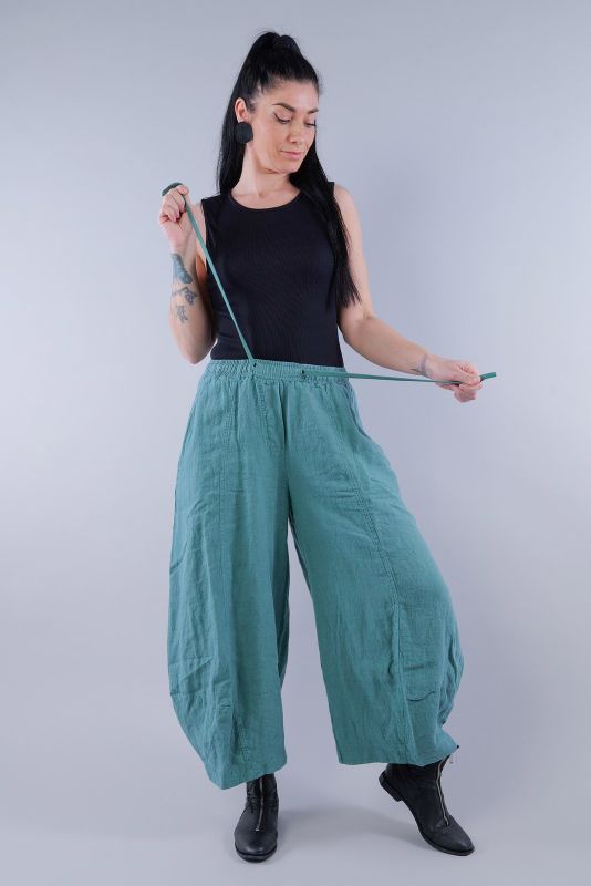 Rundholz Black Label Tulip linen pants - Grass - 1263540109