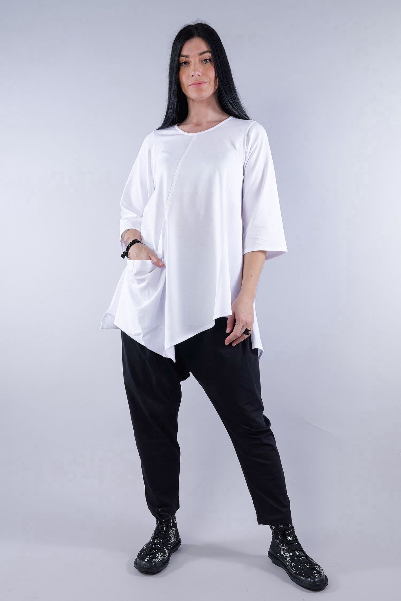 Khei A-Line Top - White - 26.1-KHJ118